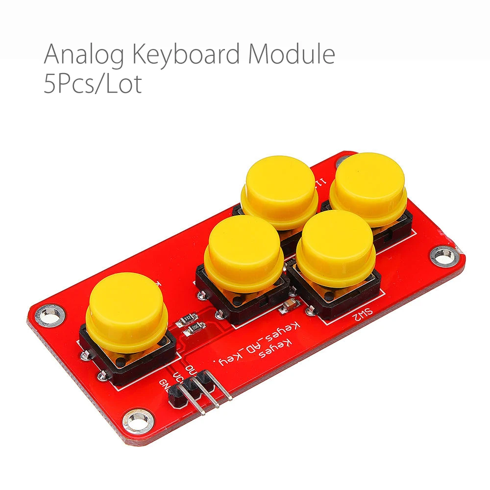 5pcs Lot Ad Analog Keyboard Module Electronic Building Blocks 5 Keys For Arduino Diy In