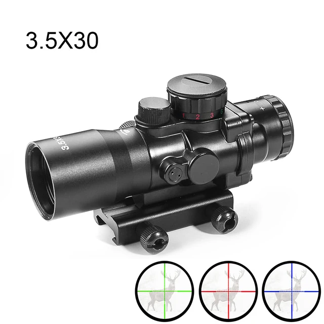 Prism Scope 3.5X30 Red Dot Sight 3 Illumination Reticles Hunting Scopes ...
