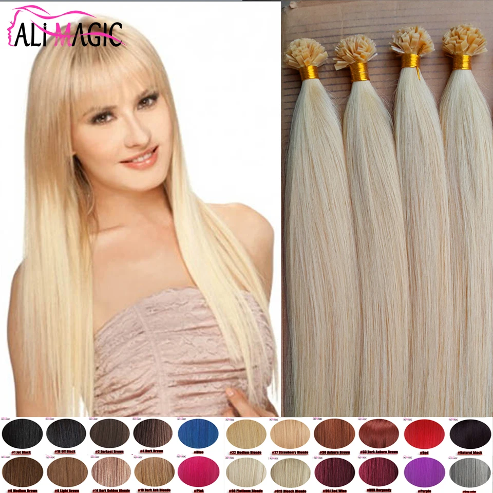 Keratin Hair Extension F Tip Nail Tip Hair Pre Bonded Hair Extensions