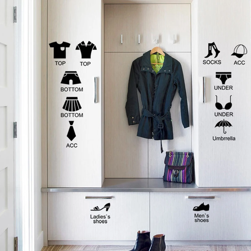 Cartoon Bedroom Wardrobe Stickers Decorative Stickers Clothing DIY ...