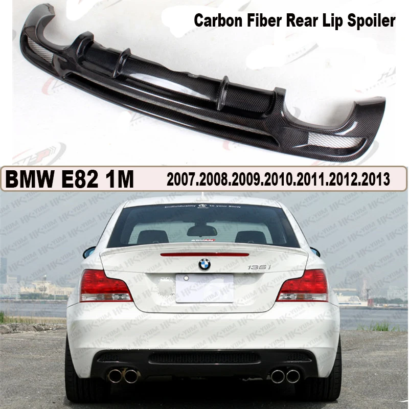 E82 Carbon Fiber Rear Lip Spoiler For BMW E82 1M 120i 130i 135i 2007 ...