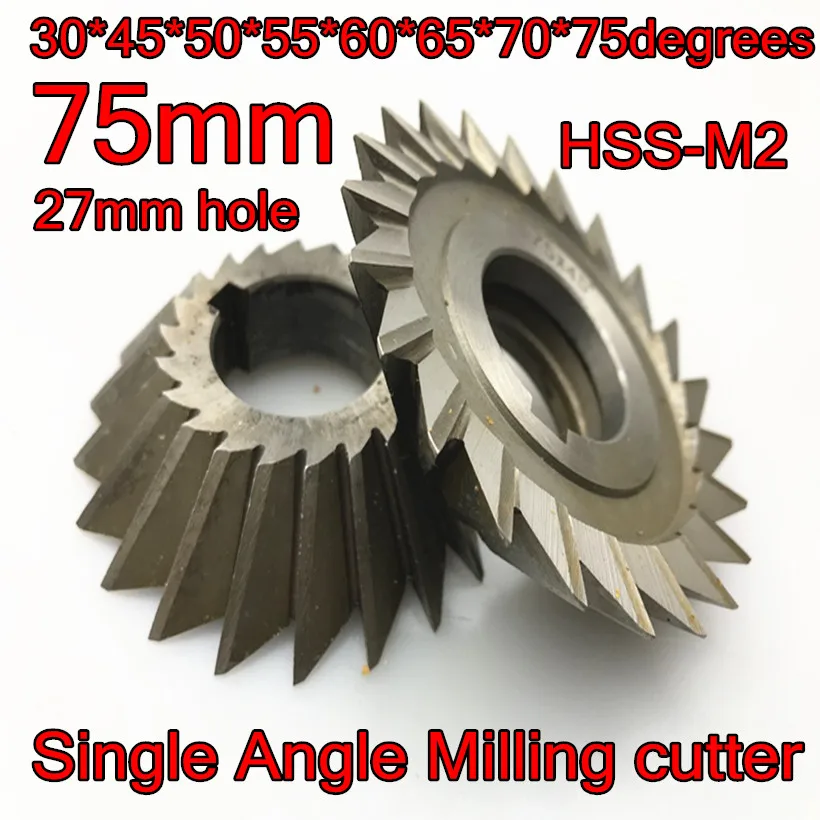 75mm X30-45-50-55-60-65-70-75degrees 27mm Inner Hole Hss-m2 Single ...