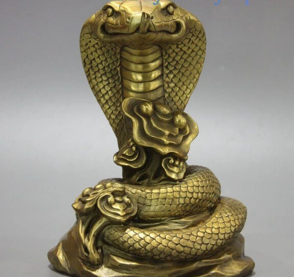 ymying 1019+++++++9" Fine Brass sculpture China carved copper as one ...