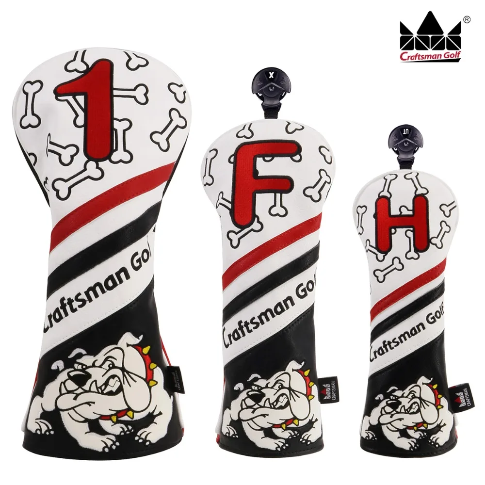 Craftsman Golf Wood Head Covers Headcover Bull Gog Driver / Fairway ...