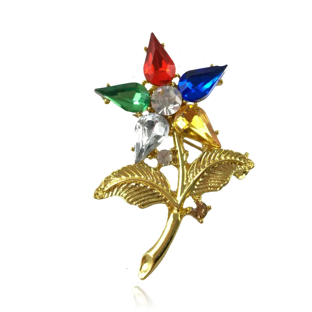 New Oes Jewelry The Order Of The Eastern Star Brooch Crystal Custom ...