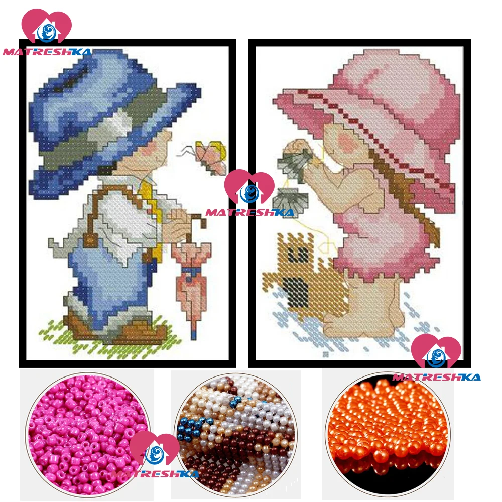 diy beads embroidery kids bead cross stitch beadwork home decor beaded ...