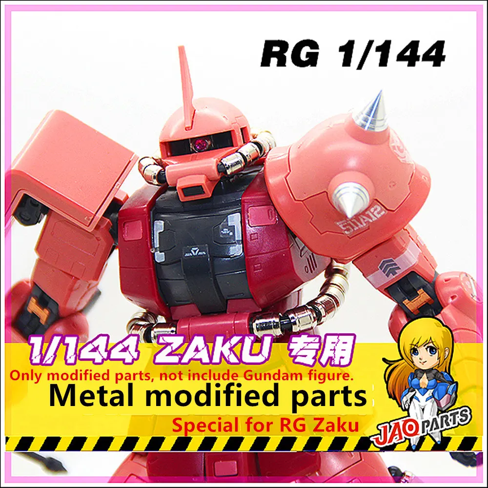 JAOparts Metal Modified parts set for Bandai RG 1/144 MS Zaku Gundam ...