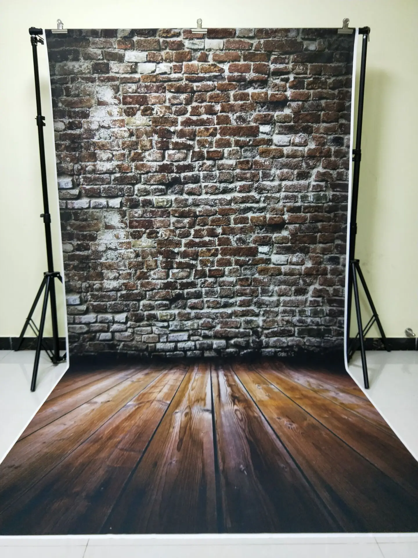 HUAYI 5x10ft Cotton Polyester Brick Wall Photography Backdrop Washable ...