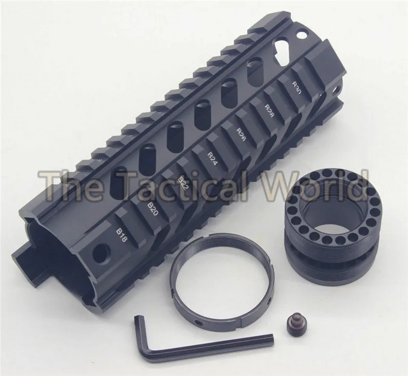 Tactical Airsoft 7'' Inch AR 15 M16 M4 Handguard Free Float Quad Rail ...