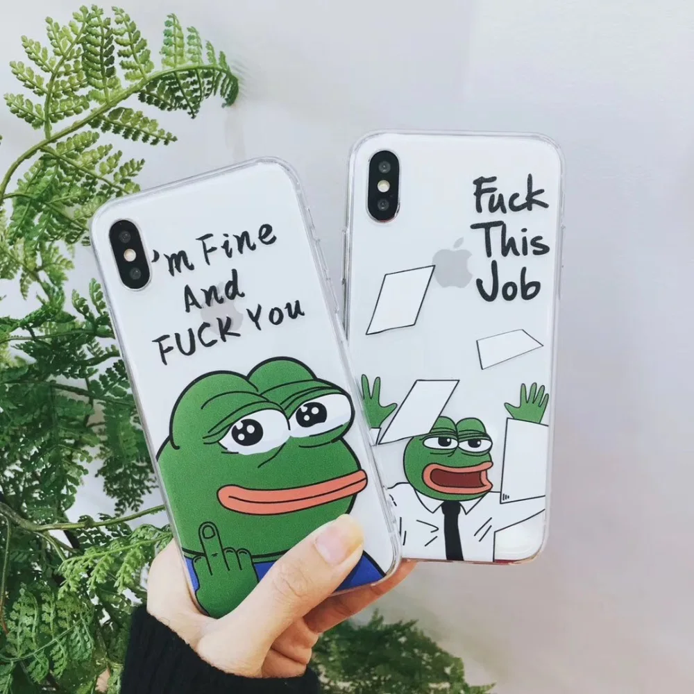 The frog pattern soft cover silicone case For iPhone 6s 6plus nice ...