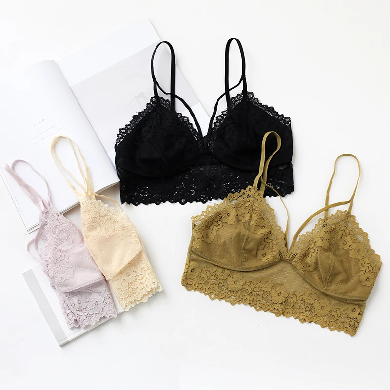 Thin-Cotton-Lace-Wire-Free-Bra-For-Women-Sexy-Lace-Bras-Bralette-None ...