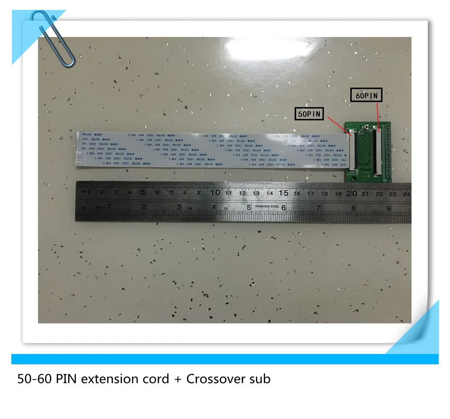 Cable flexible plano FFC FPC, paso de 0,5mm, 50 pines a 60 Pines, cruce ...