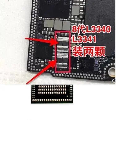 8X 20pcs Para Para o iphone X Capacitor indutor Indutância Em Vez de ...