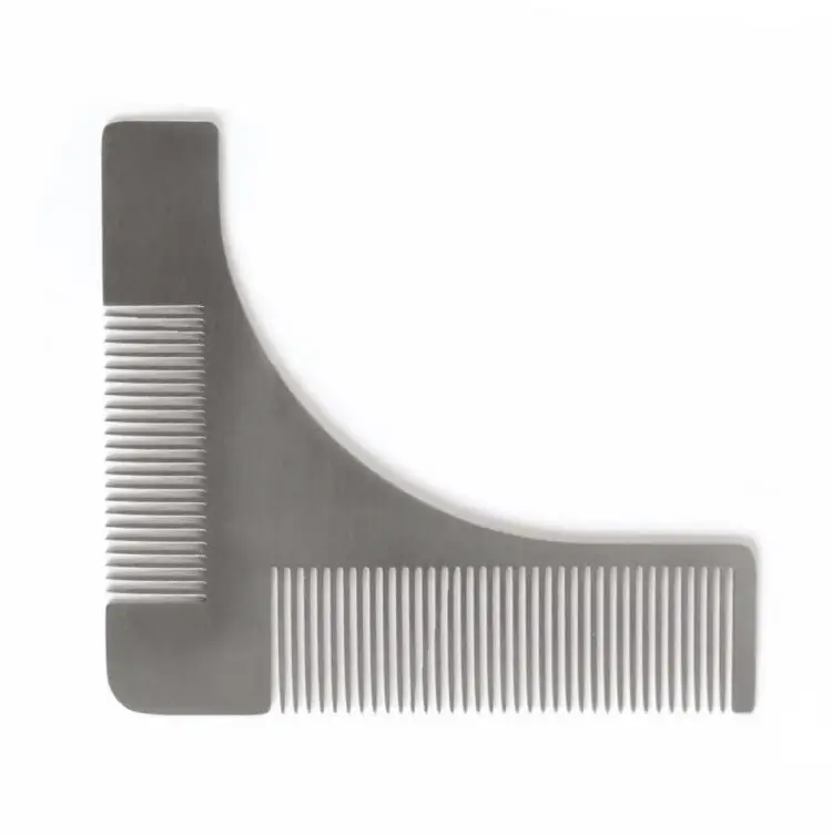Stainless Steel Beard Shaping Tool Beard Modeling Template Carding Tool 