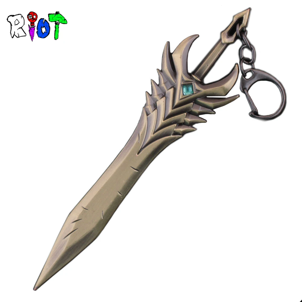 16cm Game LOL keychain hero alliance weapons model keyring metal key ...