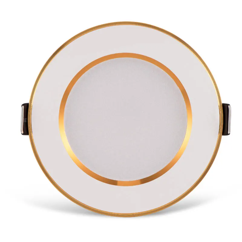 Led Downlight Golden Circle 3w 5w 9w 12w 15w 18w 230V 220V Ceiling ...