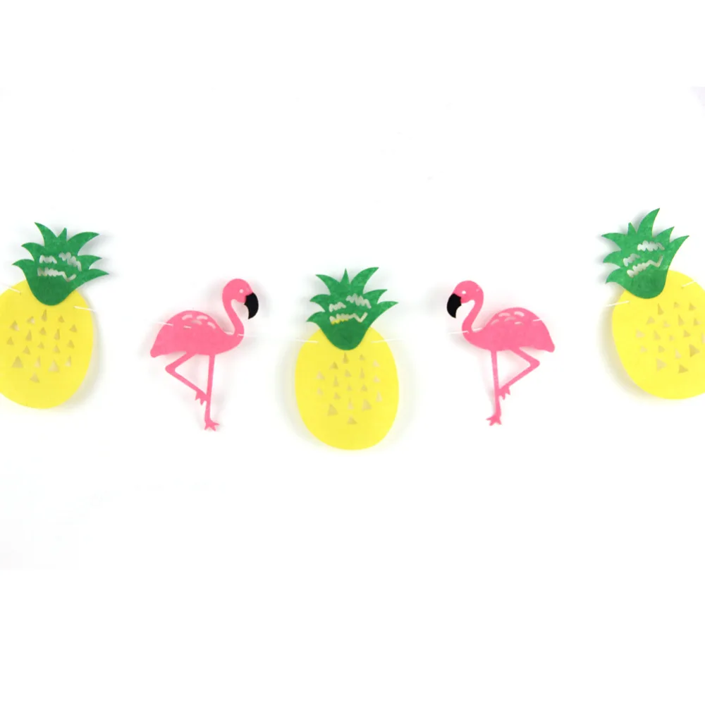 Flamingo and Pineapple Paper Garland Banner Bunting Summer Party Photo ...