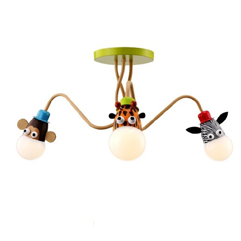 Novelty-LED-White-Bulb-Ceiling-Lights-Cartoon-Animal-Monkey-Zebra ...