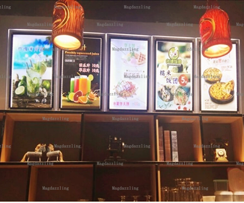 A2 Slim Acrylic Frameless Illuminated Led Menu Board Signs For ...