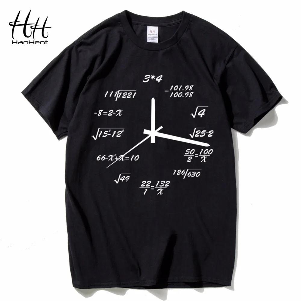 Aliexpress.com : Buy HanHent Math Creative Clock Shirts Men Printed ...