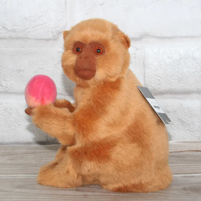 cute simulation monkey toy handicraft fur peach monkey doll gift about ...