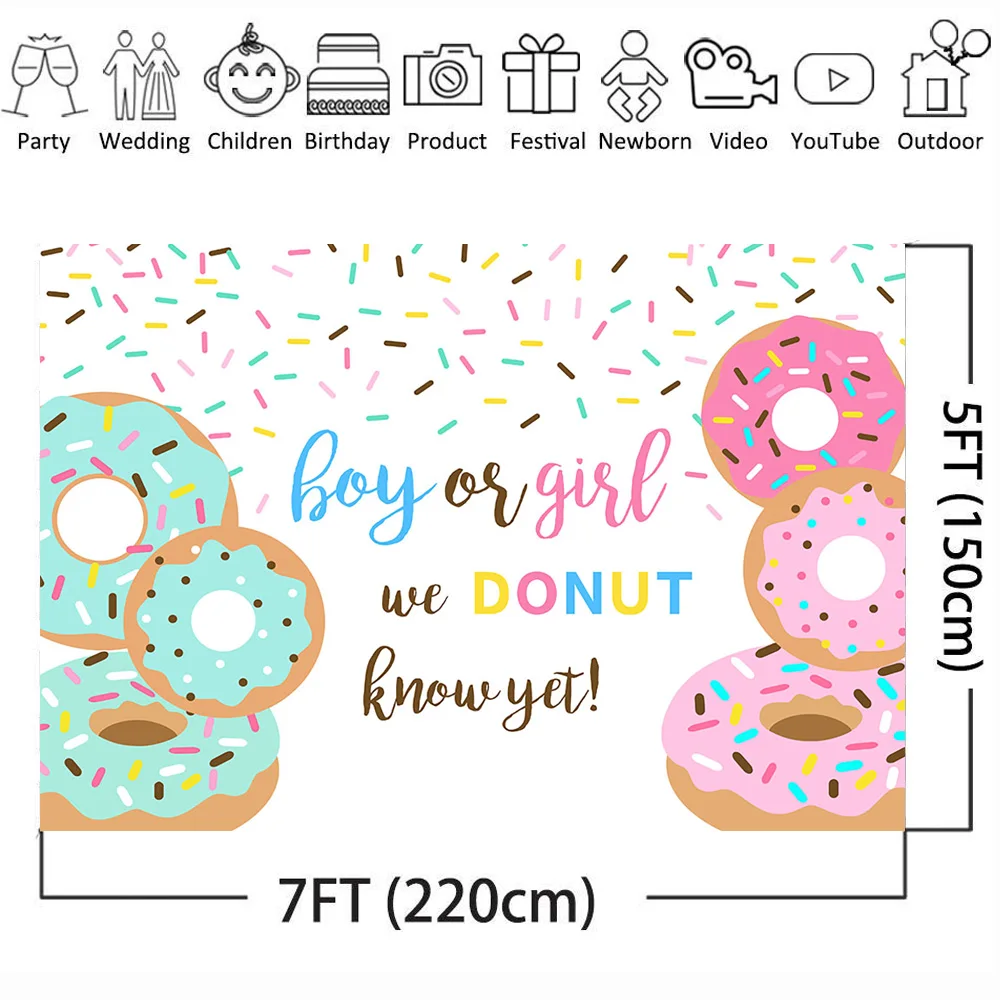 Gender Reveal Party Background for Photography Newborn Baby Shower ...