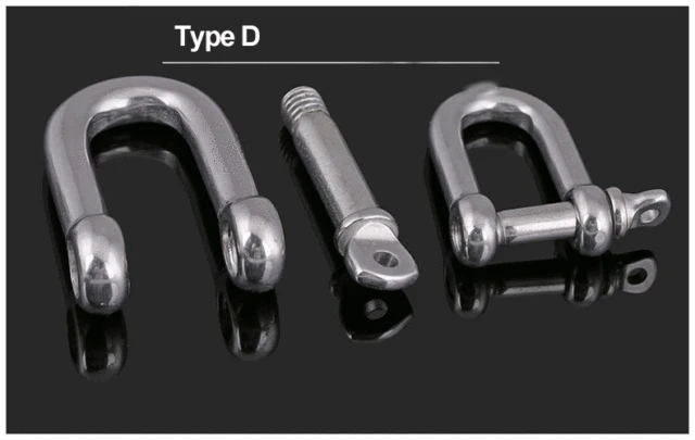 304 stainless steel arch ring type D wire rope shackle chain connecting ...