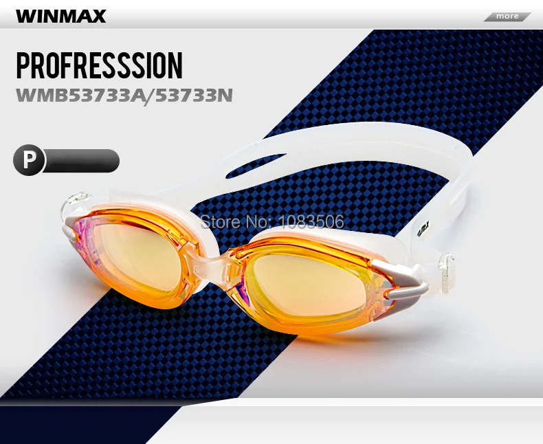 Free Shipping Winmax Anti fog swim eyewear Pink/Orange adult swimming ...