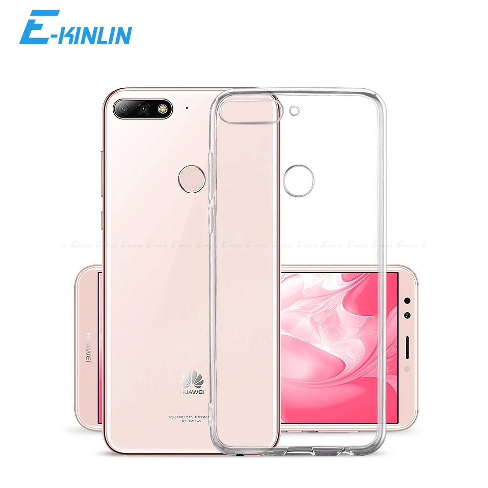 Clear Silicone Back Full Cover For Huawei Y9 Y7 Y6 Y5 2 3 Compact Prime ...