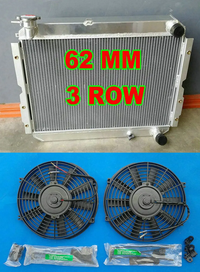Aluminum Radiator + Fans For Toyota Land Cruiser J60 60 Series Hj60 ...