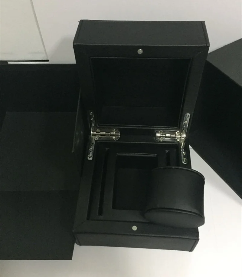 Top Quanlity Leather Brand Watch Box Black Square Watch Gift With ...