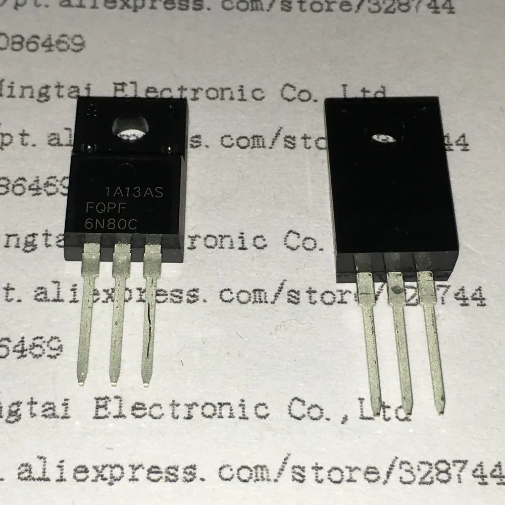 50PCS/LOT FQPF6N80C FQPF6N80 6N80 TO220F-in Transistors from Electronic ...