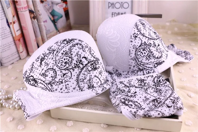 White Big Bust 36 38 40 42 C DD E F cup Intimate Lingerie bra Set Lace ...