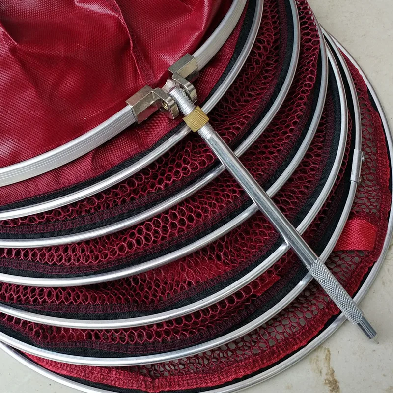 Durable Folding Fish Care Creel Tackle Fishing Net 2.5m deepth Stake ...