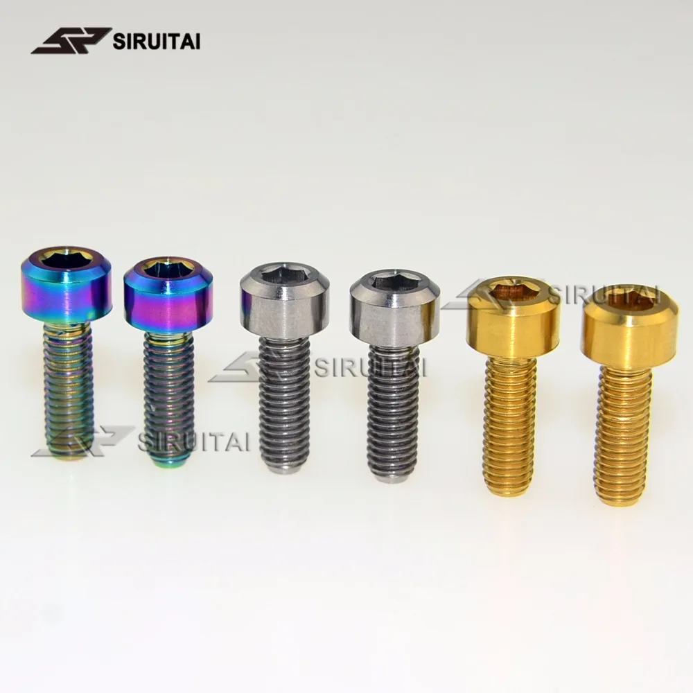 4pcs titanium alloy screws M5x15/18/20/25mm bicycle handlebar brake ...