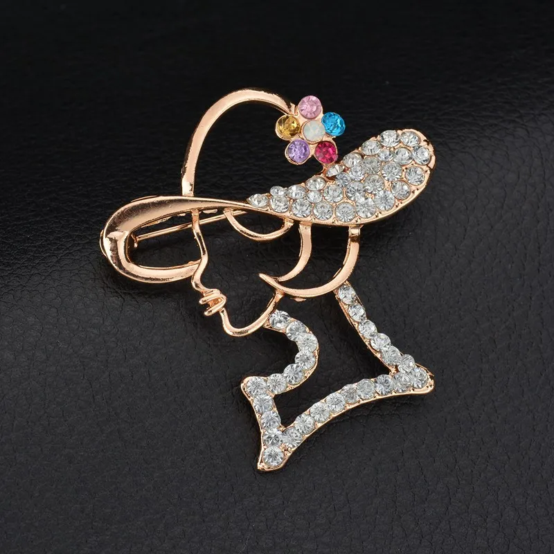 Fashion Gold Color Vintage Brooch Pins Female Brand Jewelry Queen ...