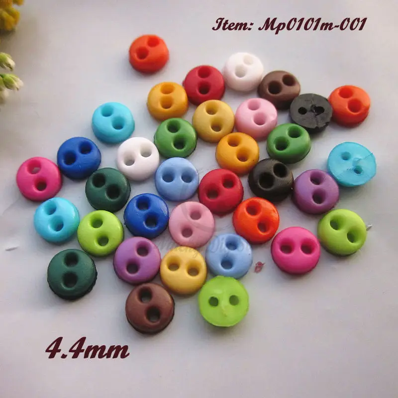 Tiny Buttons 4mm 144pcs Mixed / 1 Color Round Mini Buttons For Crafting ...