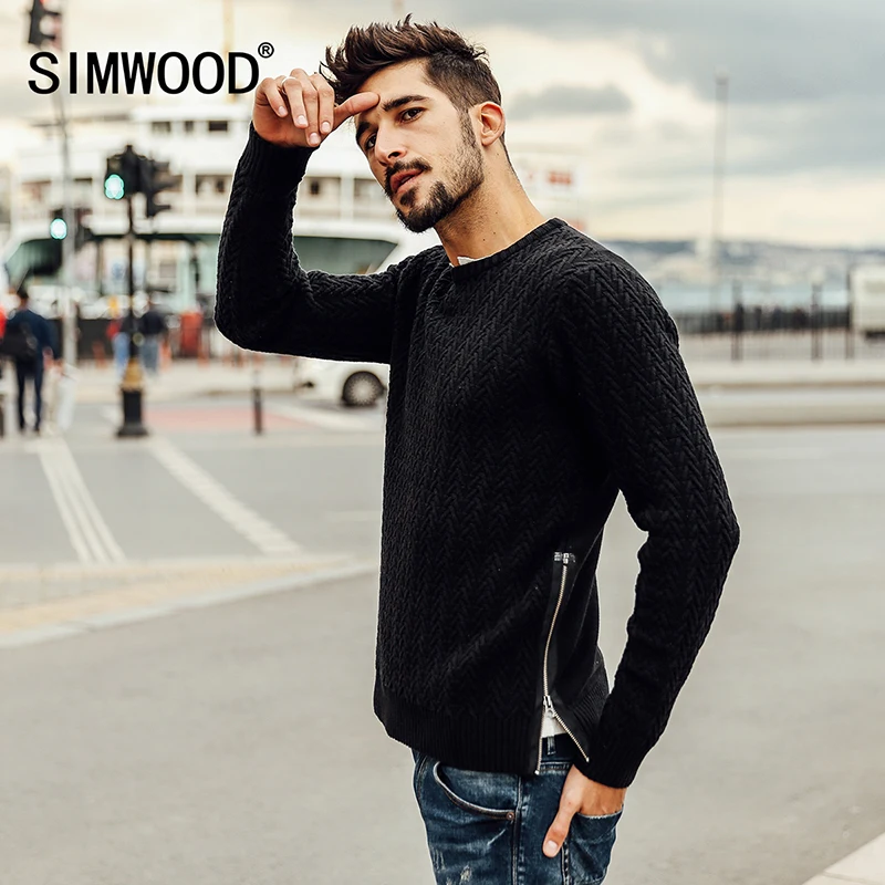 SIMWOOD 2017 new autumn winter sweater men fashion pullovers o neck ...