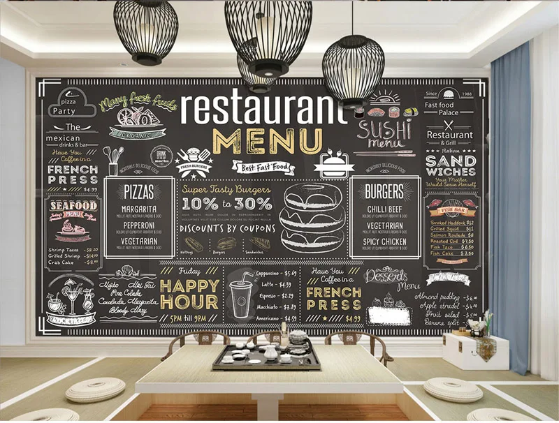 Wallpaper menu restaurant - startsecret