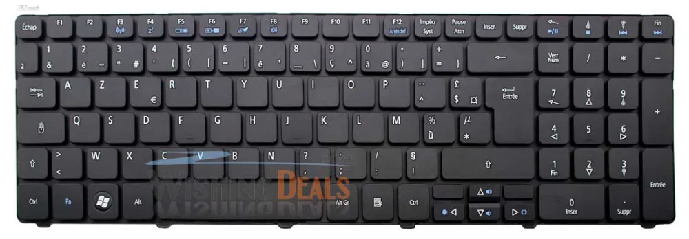 NEW Laptop Keyboard For Acer MP 09G36F0 698 French FR Clavier Azerty ...