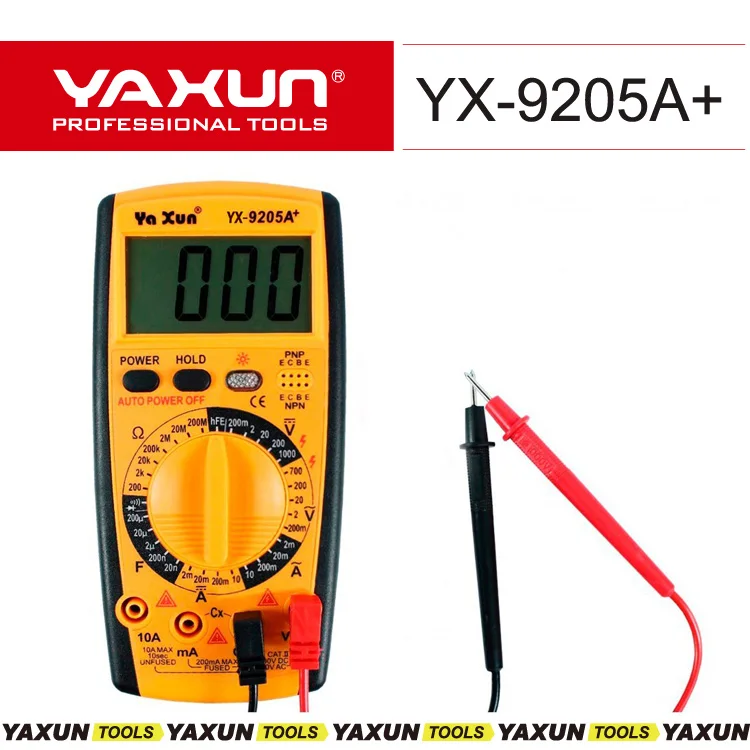 Yaxun Yx9205a+ Digital Multimeter Electronic Digital Universal Meter Auto Power Off ...