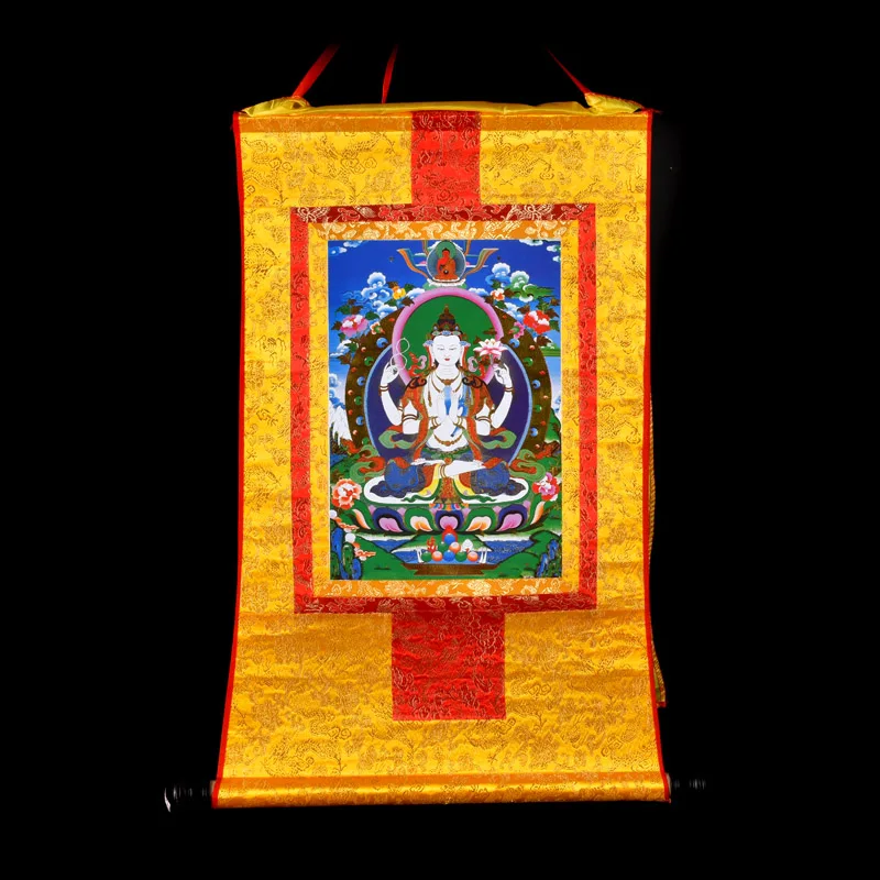 Buddhist supplies # 60 CM Thang ga Thangka # efficacious Protection ...