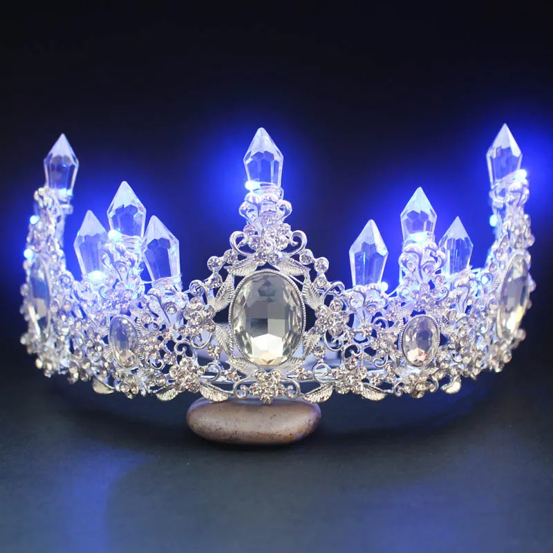 Rhinestone Led Light Tiaras | Rhinestone Hair Accessories | Party ...