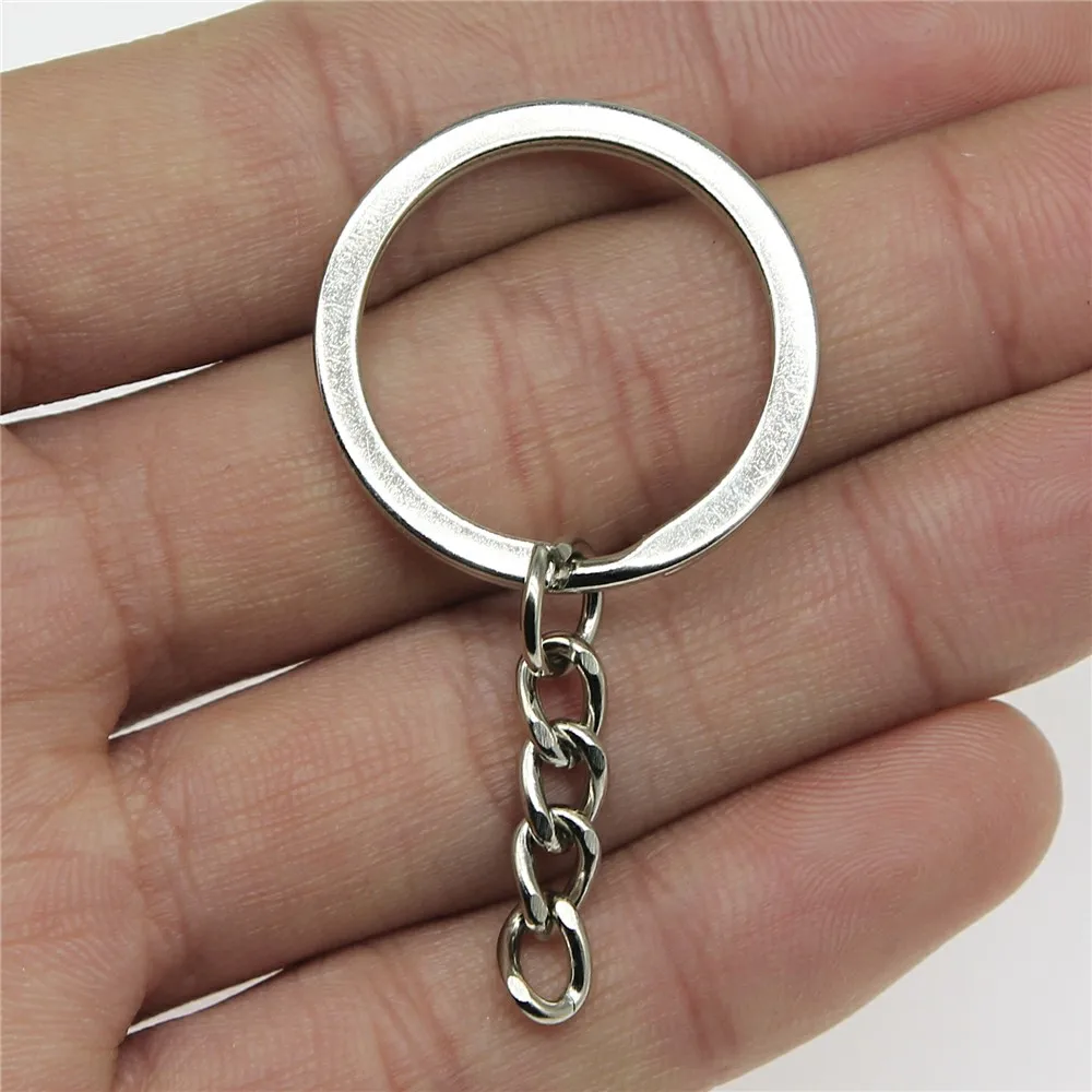 WYSIWYG-10pcs-2-Colors-28mm-Key-Ring-Keychain-Split-Ring-With-Chain-DIY ...