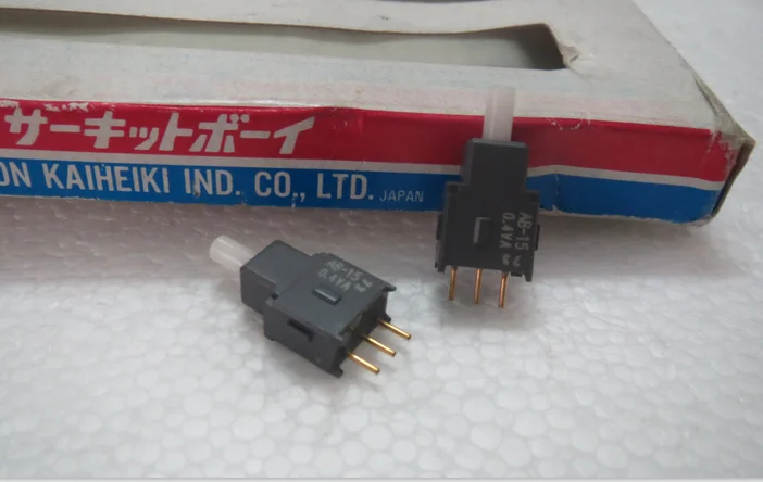 Japan Nkk Ab-15 0.4va Miniature Reset Switch Gold Plated 3 Pin Push ...