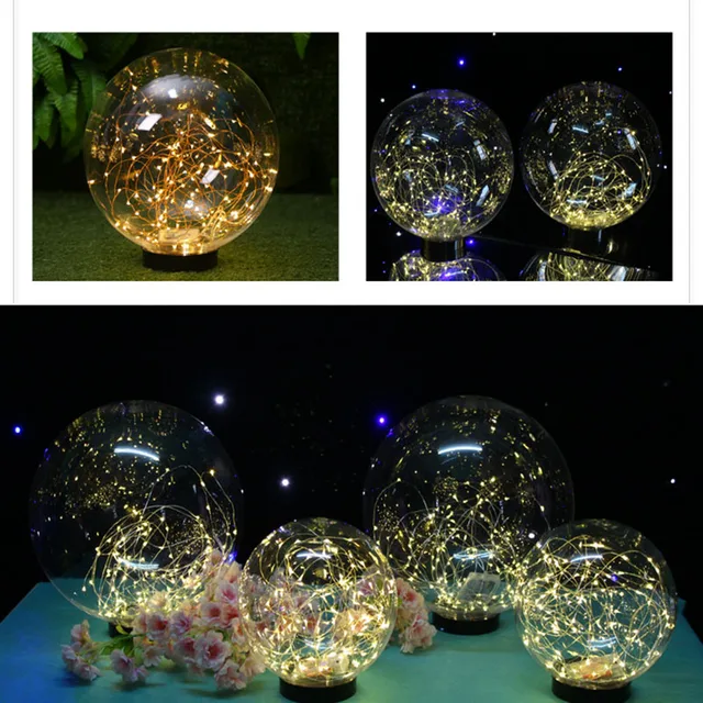 hanging New LED fantasy starry transparent acrylic ball copper wire ...
