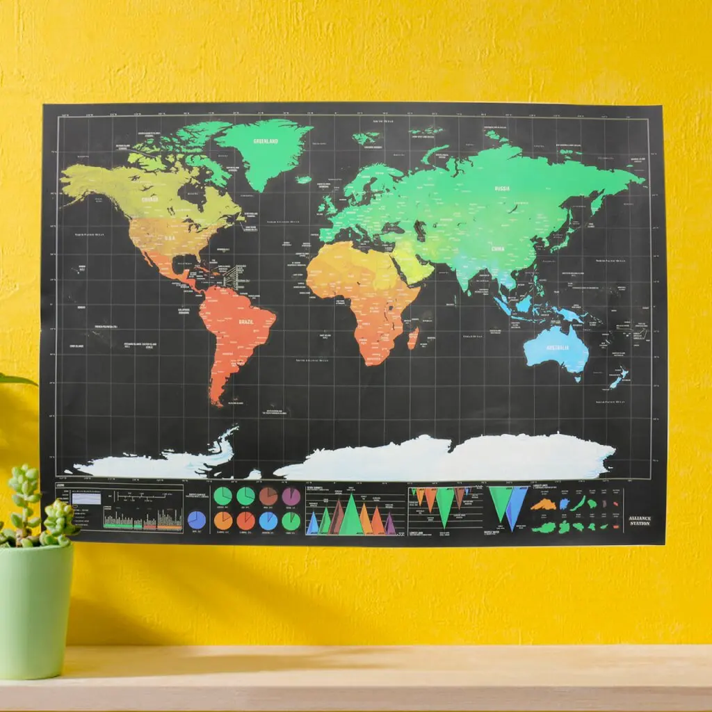 Scratch Map Of World - United States Map