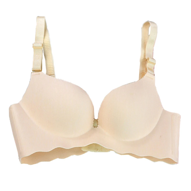 Women's bra, one piece, no trace, girl, solid color, no steel ring ...