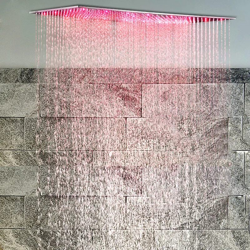 Led-Rainfall-Shower-Head-Ceiling-Mounted-16-31-Rectangle-Stainless ...
