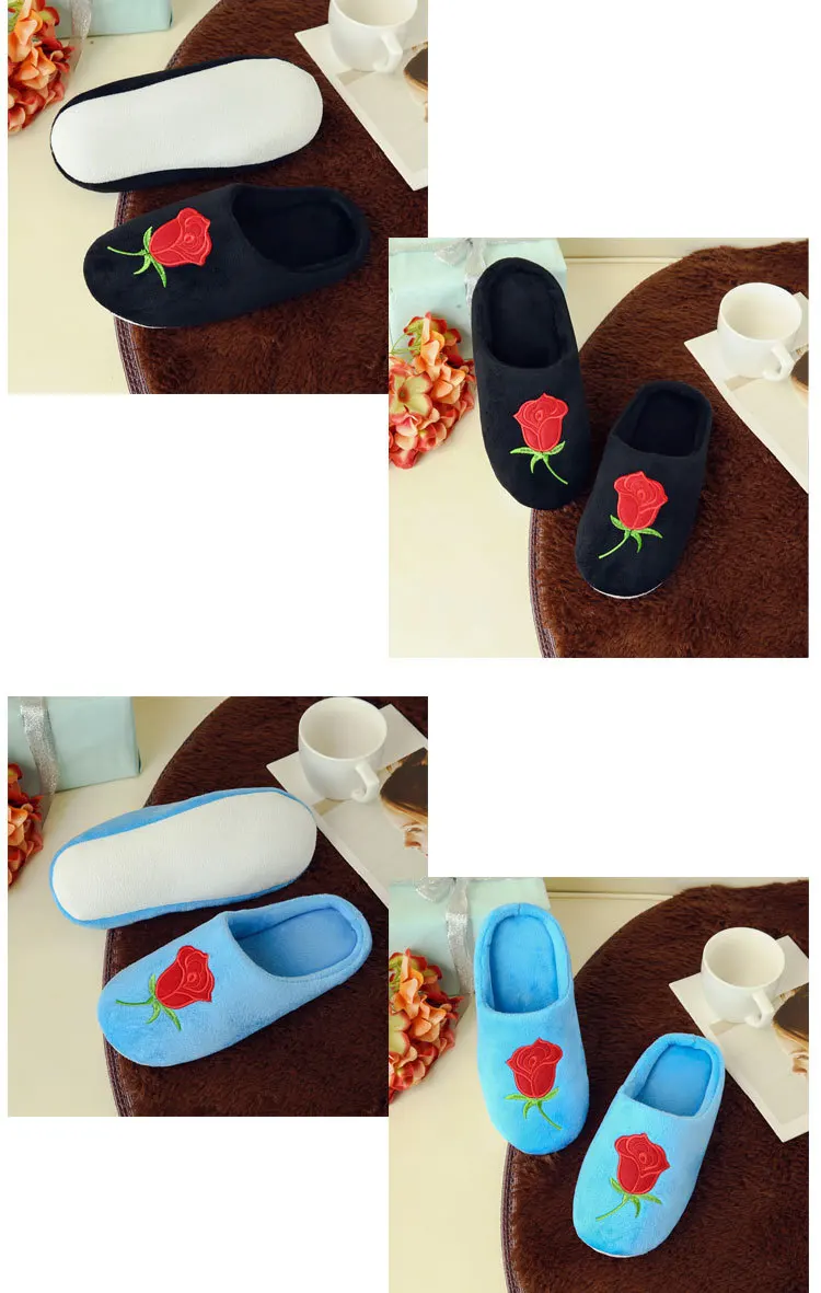Женские домашние тапочки короткие плюшевые туфли на плоской подошве ...
